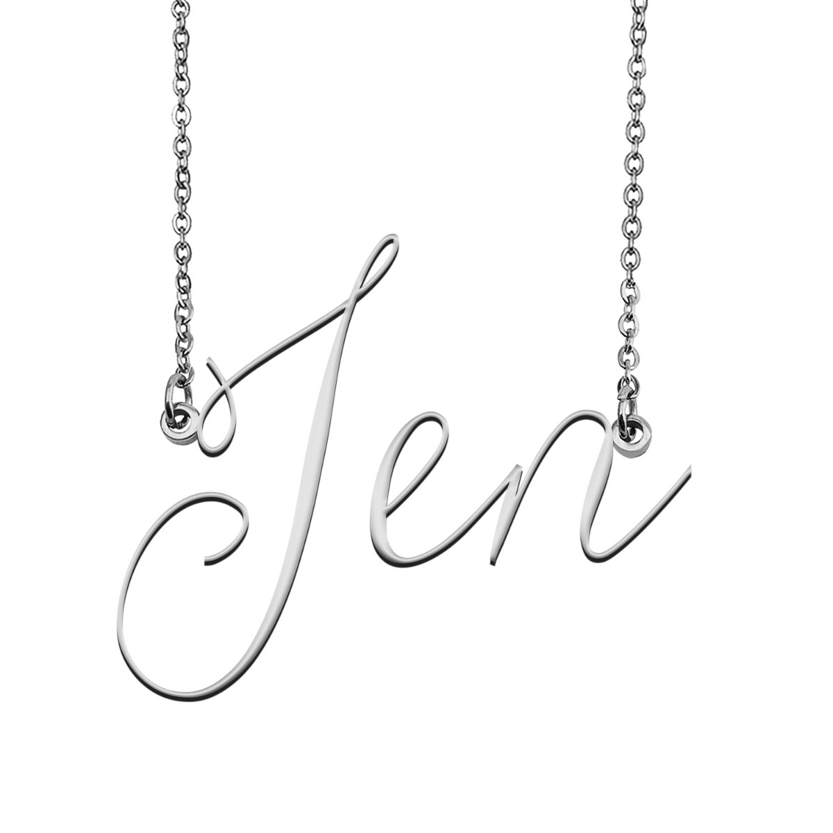 Jen Name Necklace Custom Personalized Name Plate Jewelry for Birthday ...