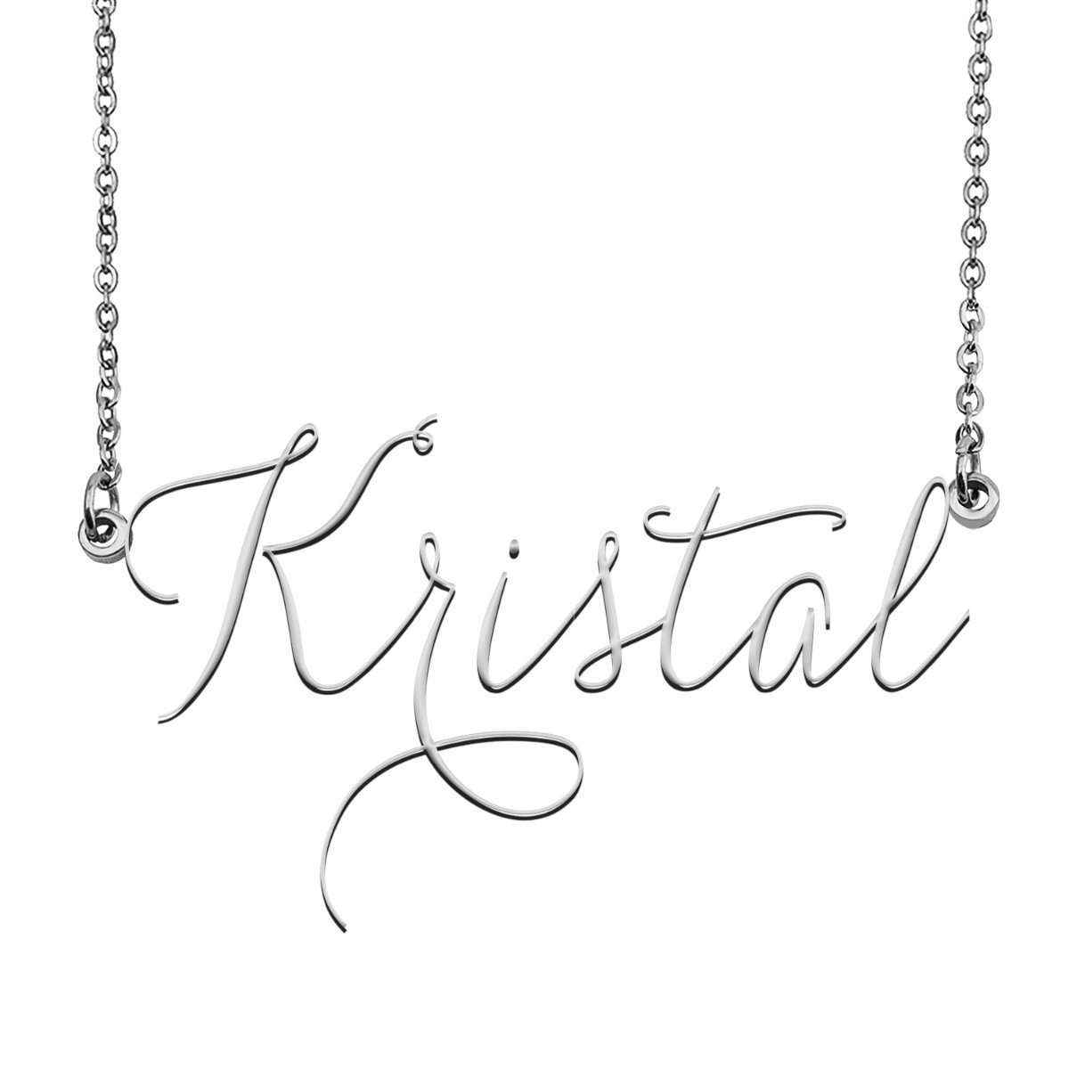 Kristal Name Necklace Custom Personalized Name Plate Jewelry for ...