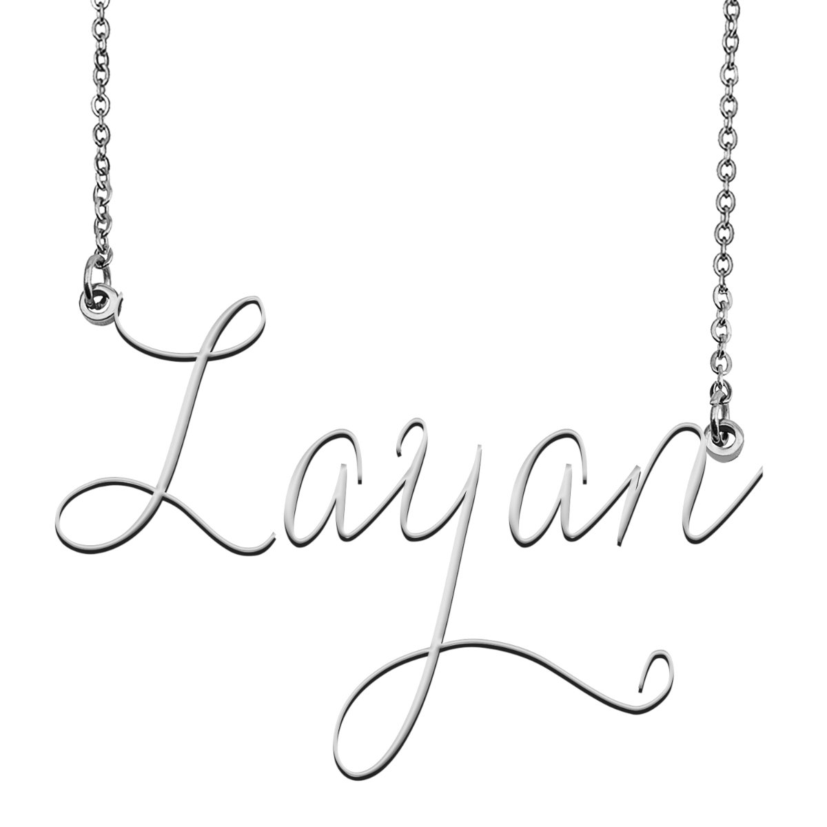 Layan Name Necklace Custom Personalized Name Plate Jewelry for Birthday ...