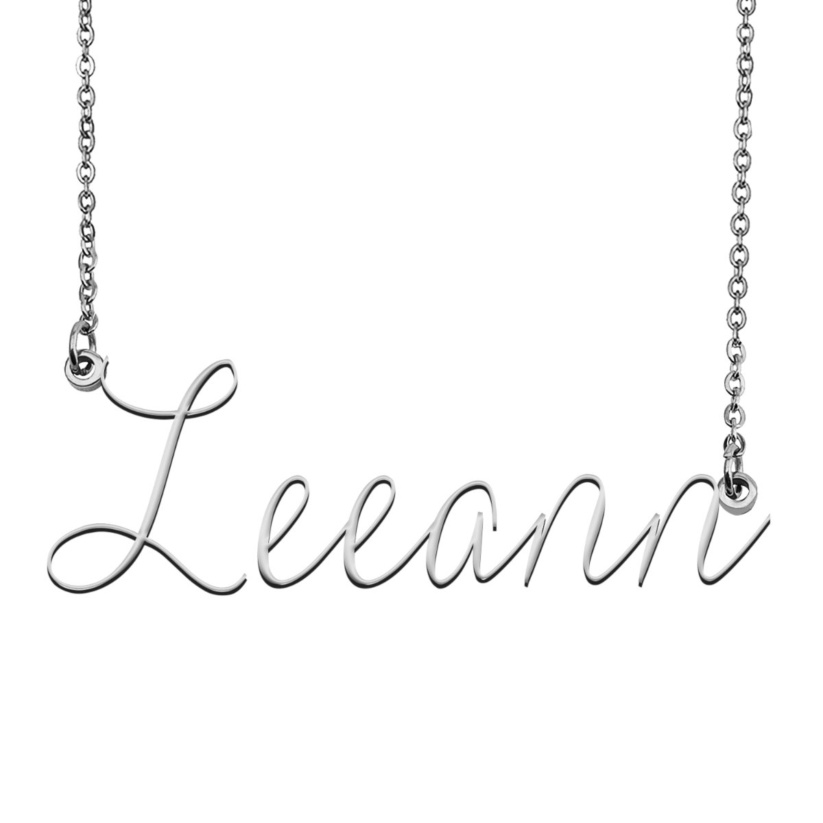 Leeann Name Necklace Custom Personalized Name Plate Jewelry for ...