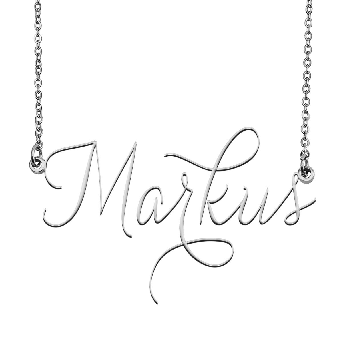 Markus Name Necklace Custom Personalized Name Plate Jewelry for ...