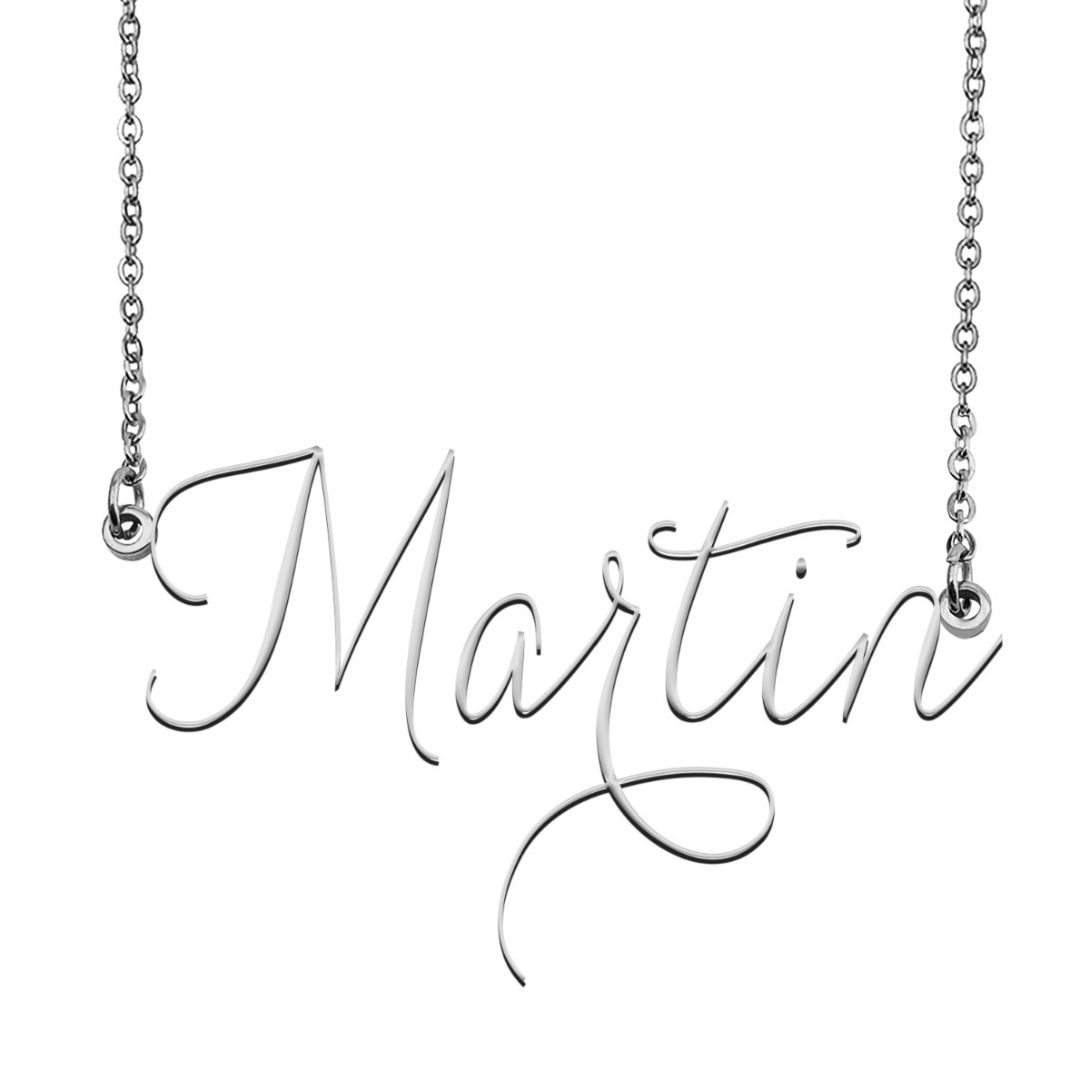Martin Name Necklace Custom Personalized Name Plate Jewelry for ...