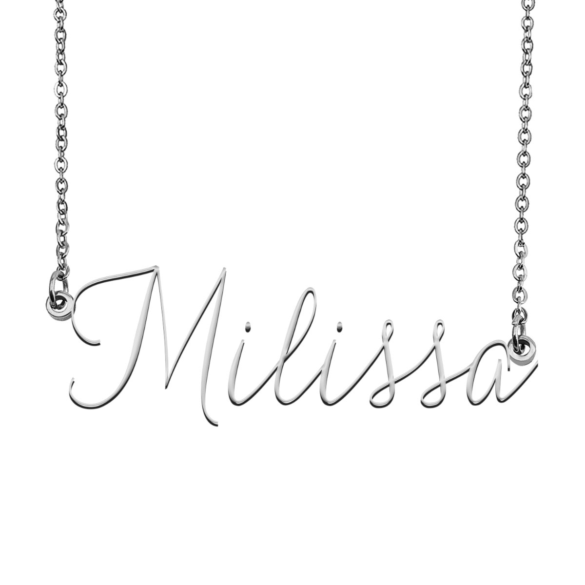 Milissa Name Necklace Custom Personalized Name Plate Jewelry for ...