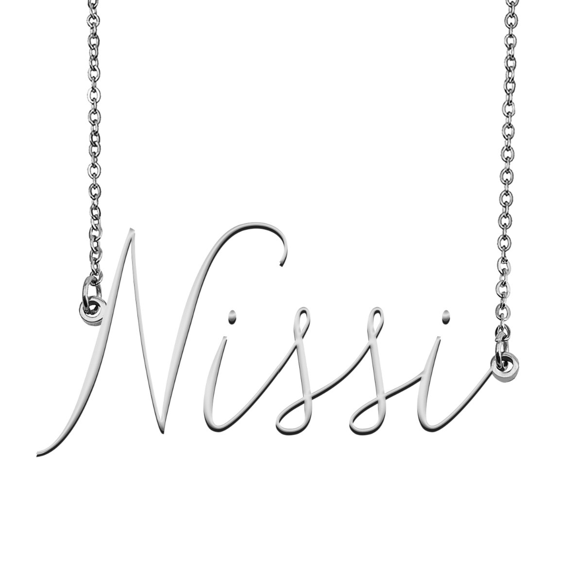 Nissi Name Necklace Custom Personalized Name Plate Jewelry for Birthday ...