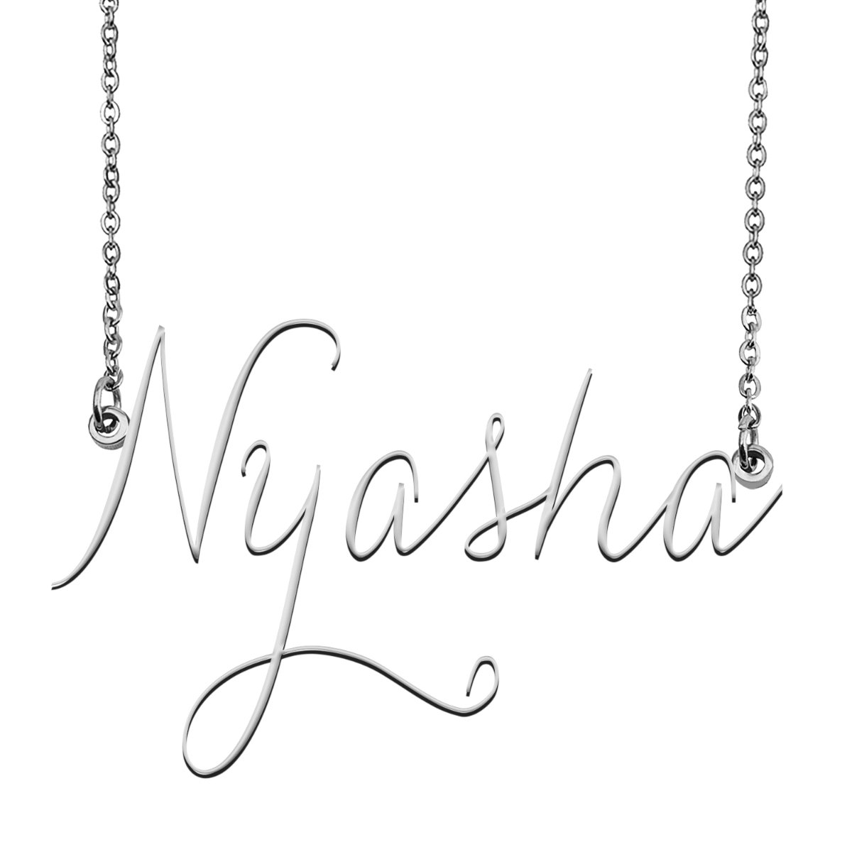 Nyasha Name Necklace Custom Personalized Name Plate Jewelry for ...