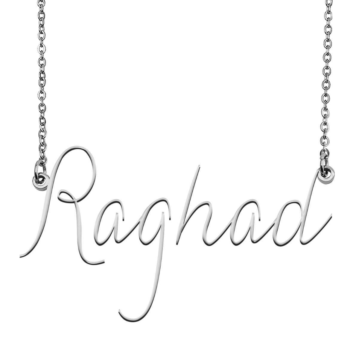 Raghad Name Necklace Custom Personalized Name Plate Jewelry for ...