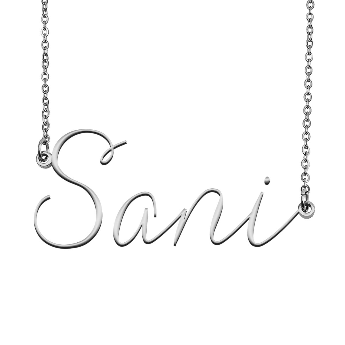 Sani Name Necklace Custom Personalized Name Plate Jewelry for Birthday ...