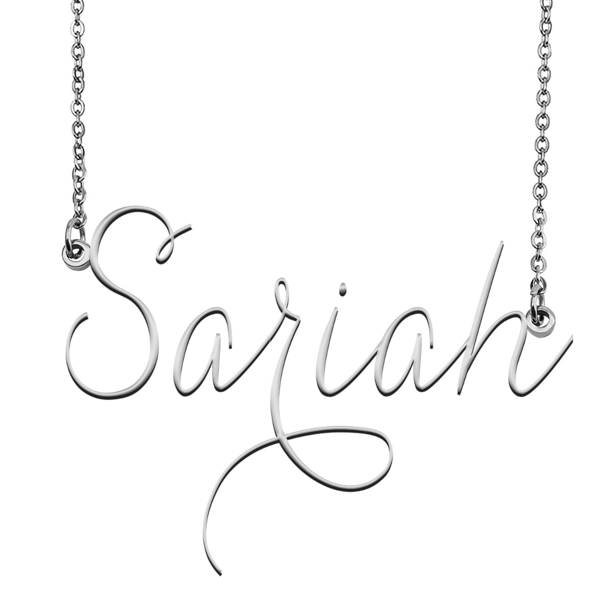 Sariah Name Necklace Custom Personalized Name Plate Jewelry for ...