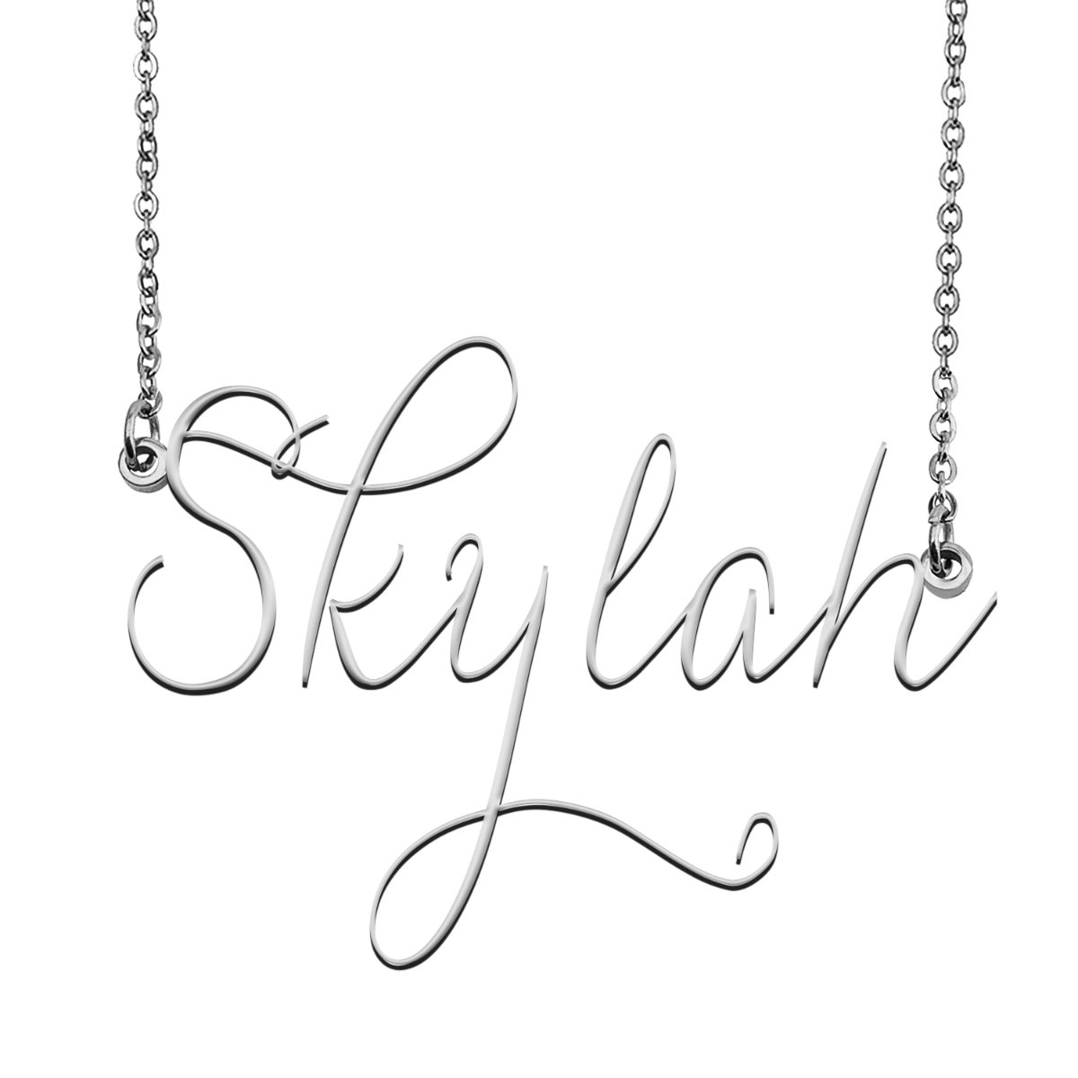 Skylah Name Necklace Custom Personalized Name Plate Jewelry for ...