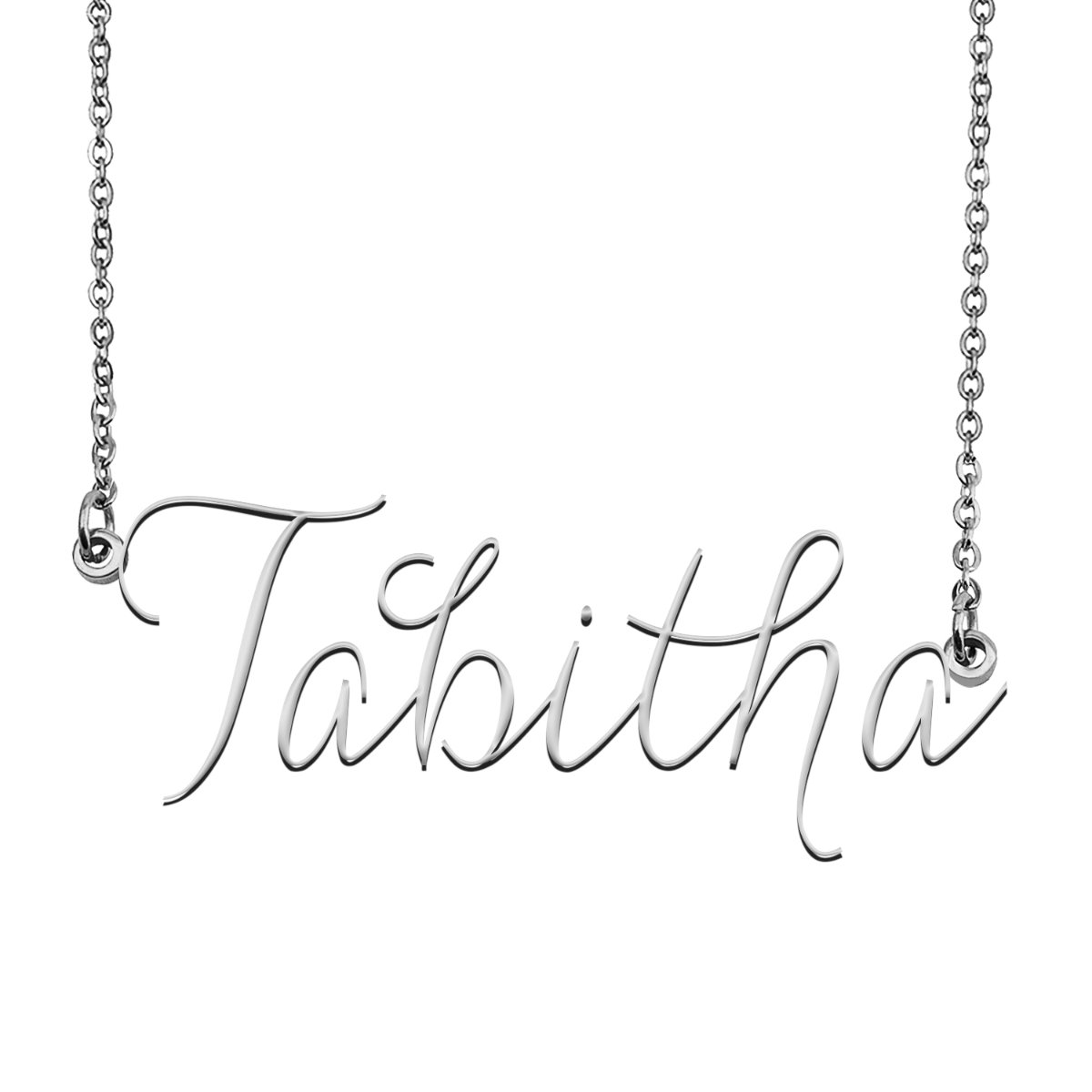 Tabitha Name Necklace Custom Personalized Name Plate Jewelry for ...
