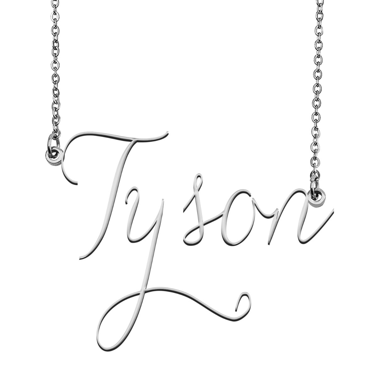 Tyson Name Necklace Custom Personalized Name Plate Jewelry for Birthday ...