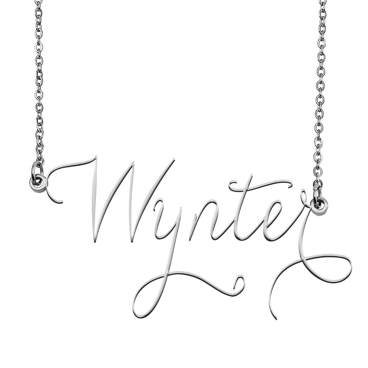 Wynter Name Necklace Custom Personalized Name Plate Jewelry for ...