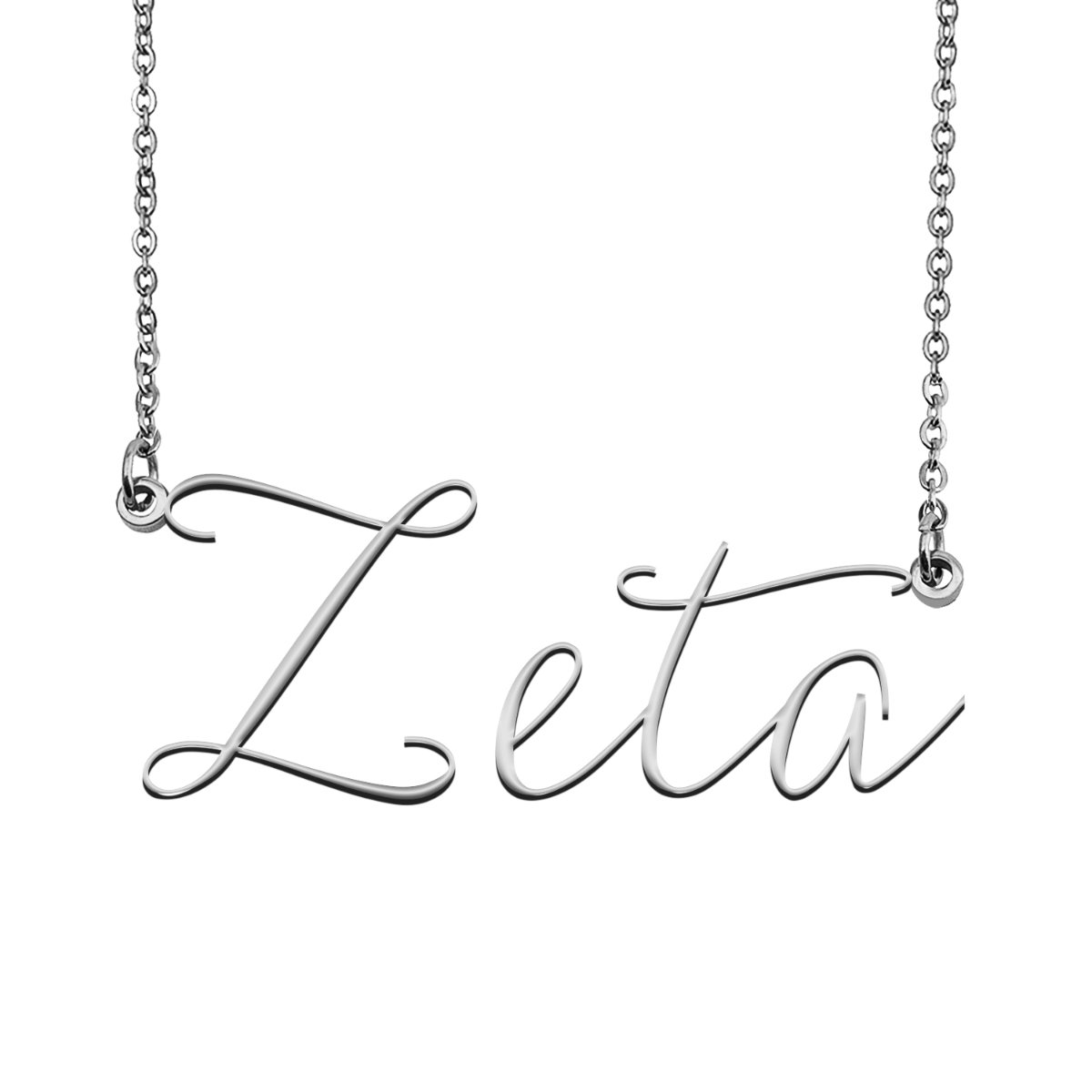 Zeta Name Necklace Custom Personalized Name Plate Jewelry for Birthday ... Zeta Name Necklace Custom Personalized Name Plate Jewelry for Birthday ...