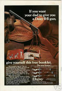 1974 Vintage Daisy Toy BB Gun/Guns Ad