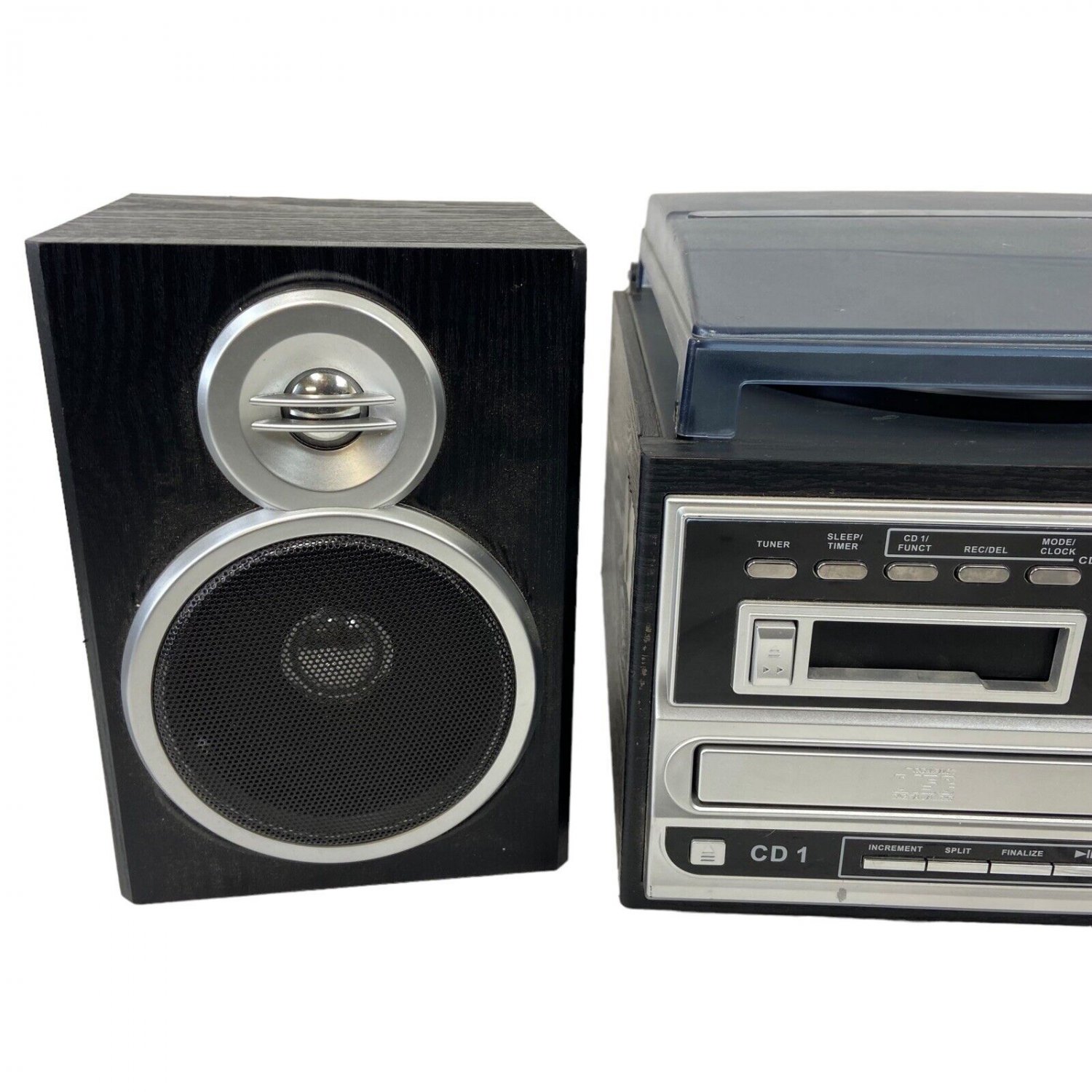 Trexonic 3-Speed Vinyl Turntable Home Stereo System with CD Player