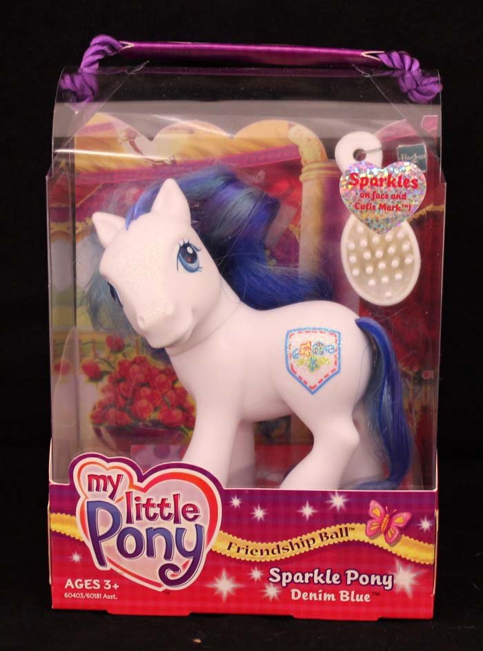 G3-MLP My Little Pony Friendship Ball Sparkle Pony Denim Blue