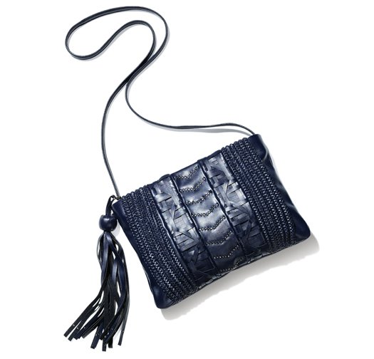 Cross Over Navy Blue Mixed Texture Bag - Avon mark