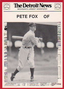 1981 Tigers Detroit News #110 Pete Fox