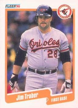 1990 Fleer 193 Jim Traber