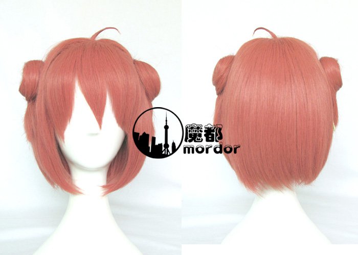 New Fashion Yuruyuri Akaza Akari Short Pink Cosplay Wig