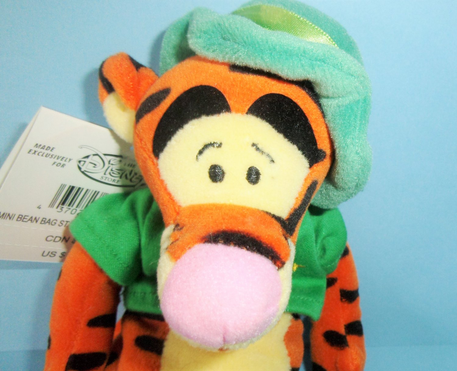 Disney Store Plush Tigger St. Patrick's Day Bean Bag O'Tigger in Hat ...
