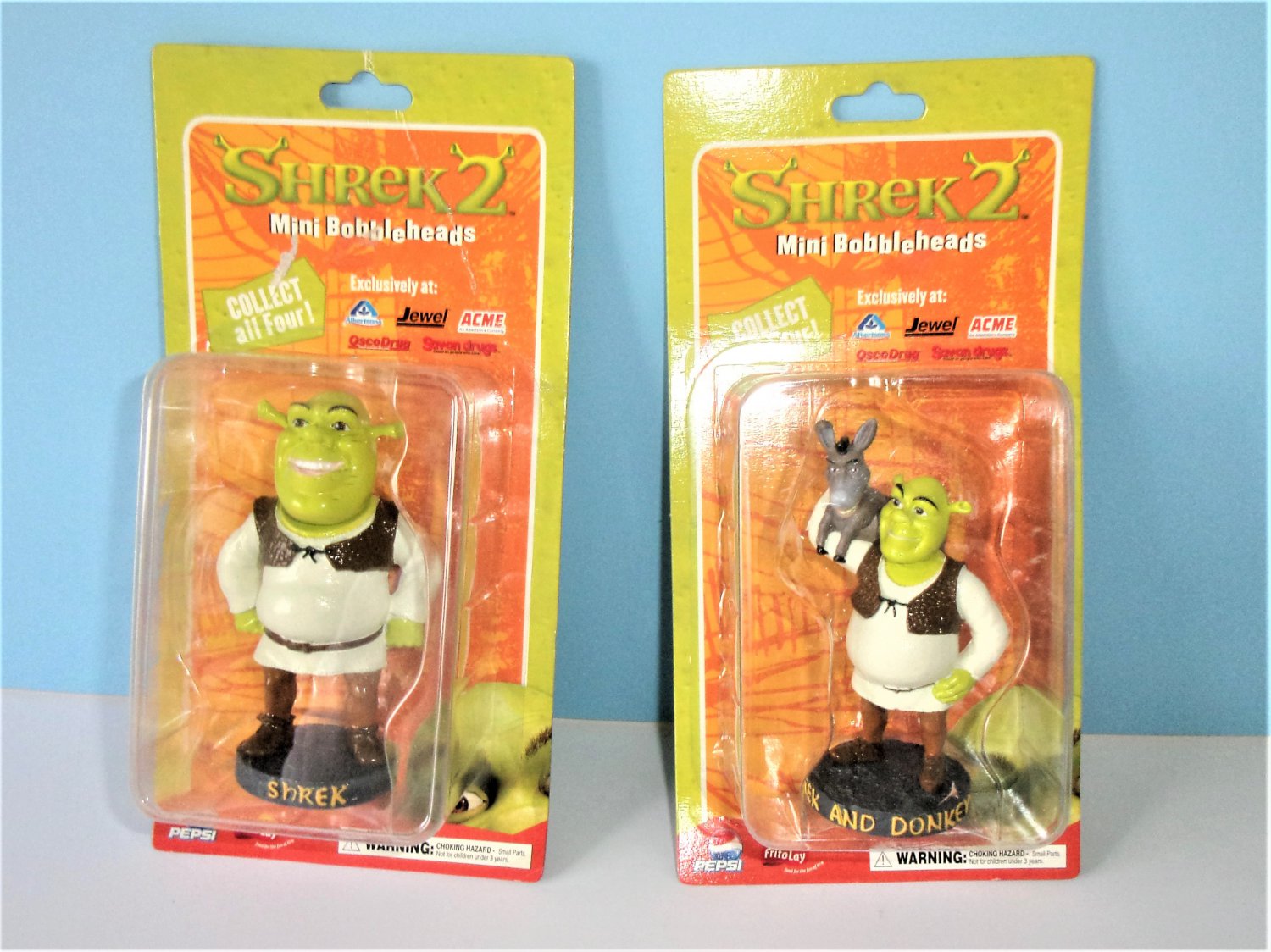 Shrek 2 Mini Bobbleheads From Pepsi and Frito Lay Shrek and Shrek with ...