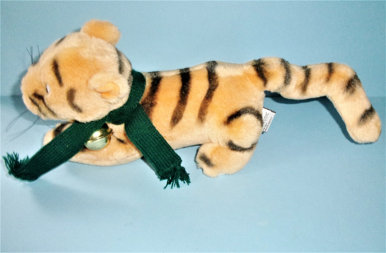 Gund Plush Disney Tigger With Green Scarf and Jingle Bell 15 Inches Long