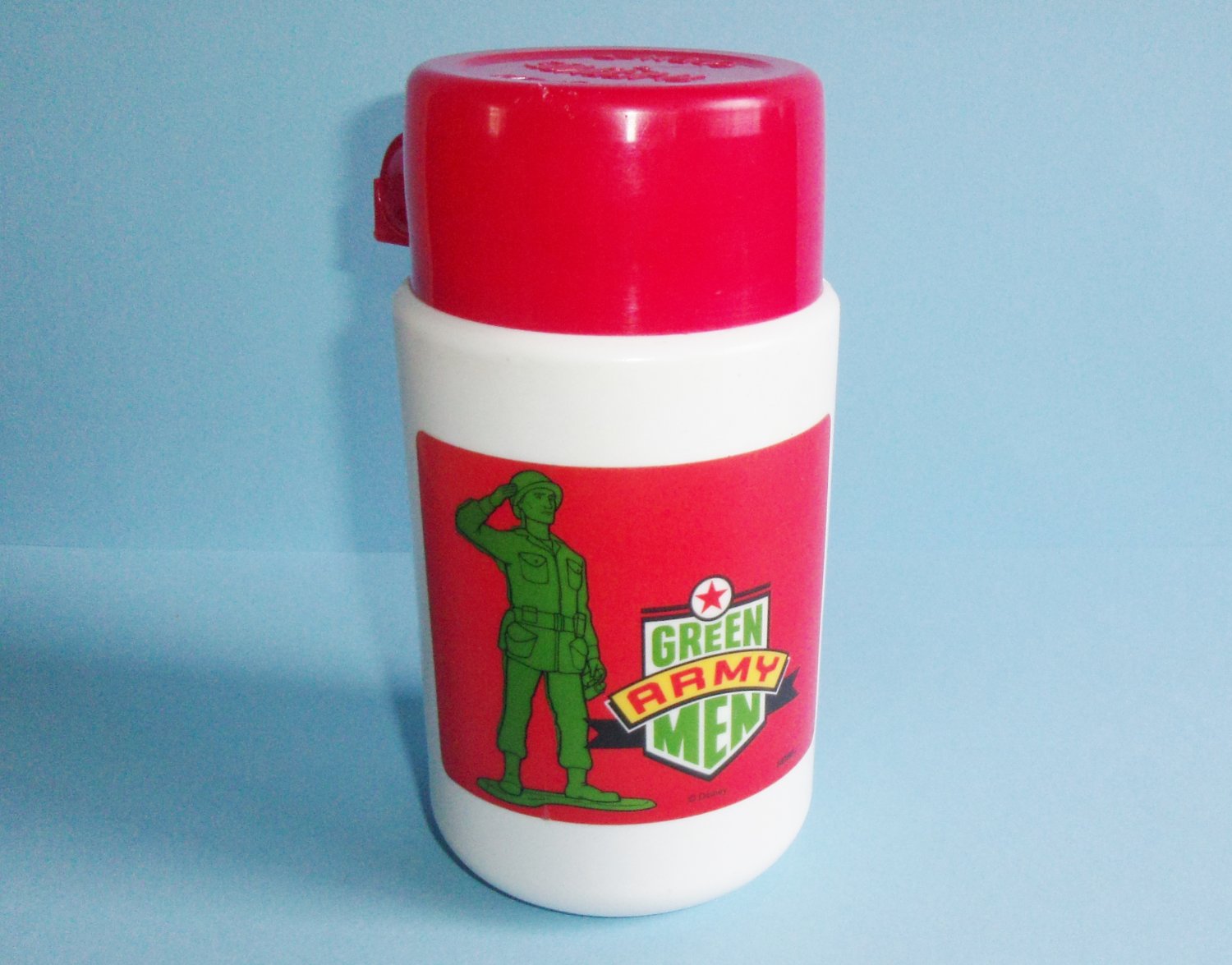 Disney Pixar Toy Story Green Army Men Plastic Thermos Made By Aladdin