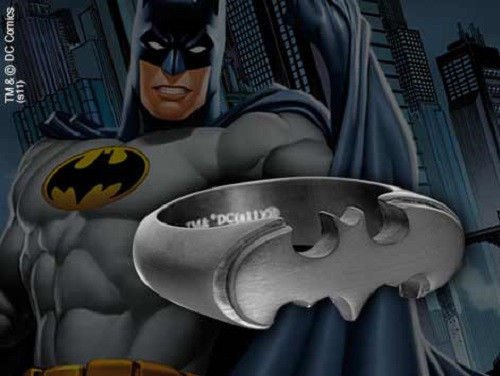 Batman Black Signet Ring Noble Collection DC Dark Knight Rises Batman ...