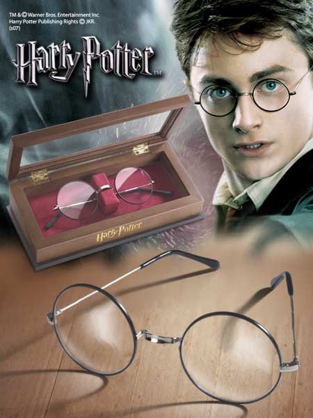 Harry Potter Glasses Prop Replica With Display Case T Set Noble Collection