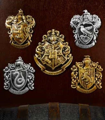 Hogwarts House Crests Hanging Wall Art Harry Potter Noble Wizarding World