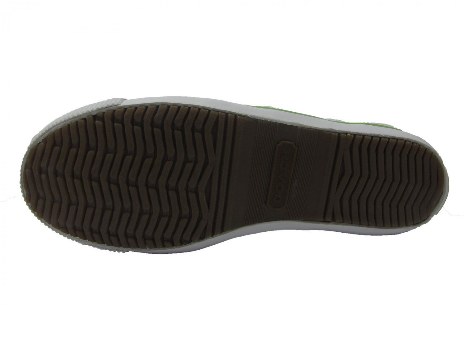 Women's New Authentic Coach Cady Canvas Calf Sneakers Shoes White/Grass ...