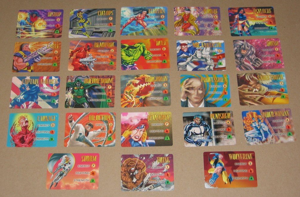 Marvel OverPower (Fleer 1995) - Lot of 256 Cards NM-M