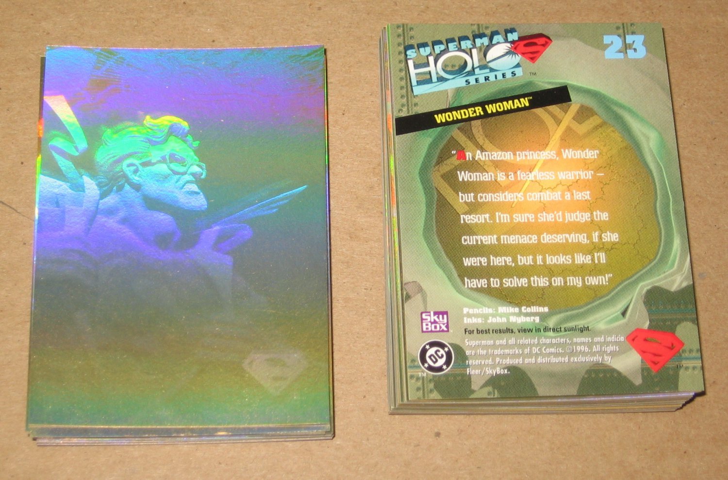 Superman Holo Series (Fleer/SkyBox 1996) - Parallel Gold Near Card Set ...