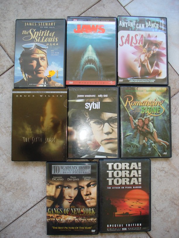 RARE MIXED SET OF 8 DVD's