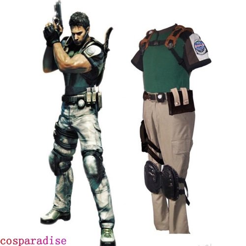 Resident Evil Chris Redfield Cosplay Costume