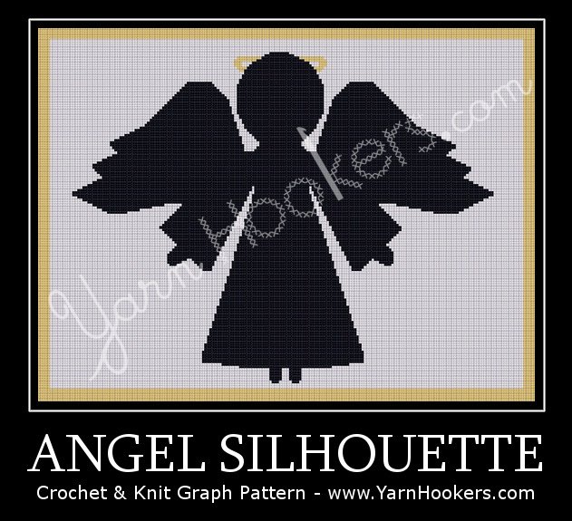 Angel Silhouette - Afghan Crochet Graph Pattern Chart