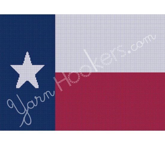 Texas State Flag - Afghan Crochet Graph Pattern Chart