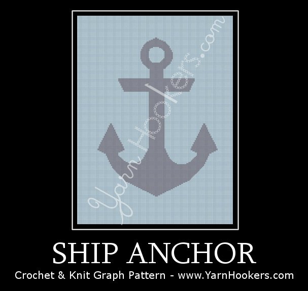 Ship Anchor - Afghan Crochet Graph Pattern Chart