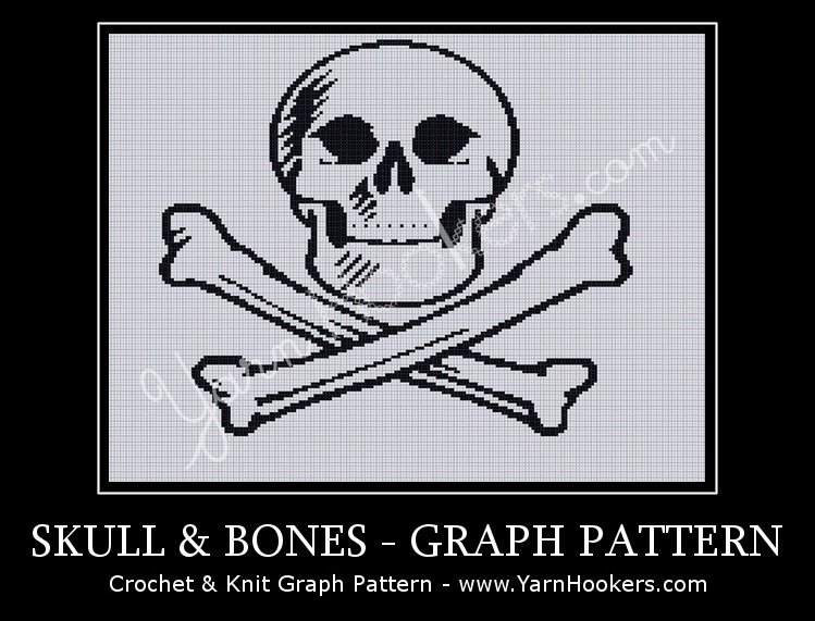 Skull and Bones - Afghan Crochet Graph Pattern Chart