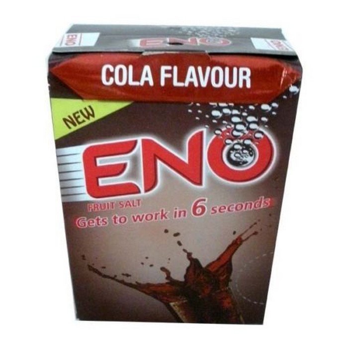 Eno Fruit Salt Antacid Powder - COLA Flavor - 1 Carton- 5 g Each