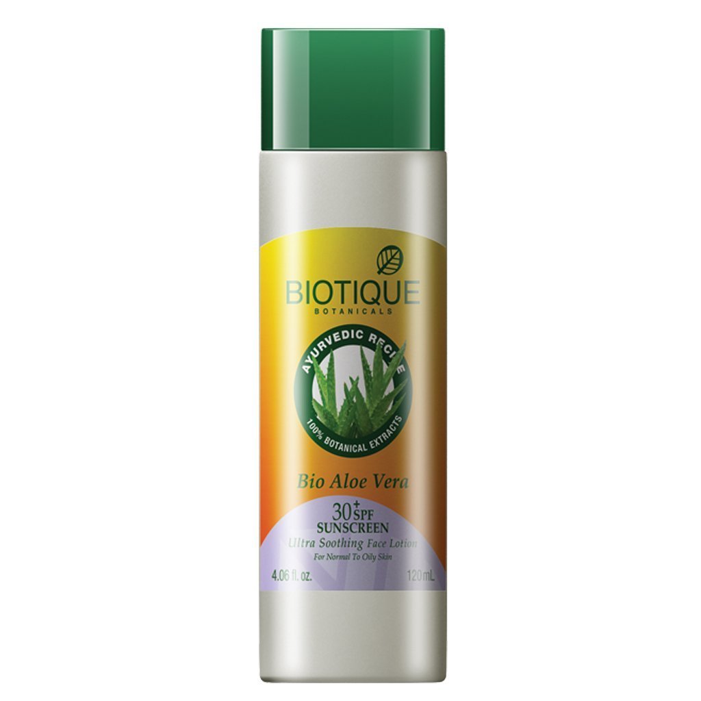 Biotique Bio Aloe Vera Face & Body Sun Lotion Spf 30 Uva/Uvb Sunscreen ...