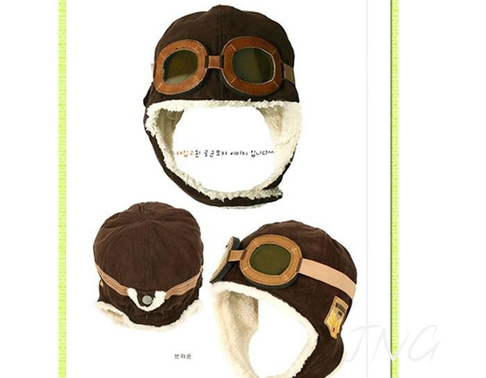 AEROPLANE FIGHTER PILOT CAP HAT w/ EARFLAP FOR BABY BOY GIRL KIDS PLANE ...