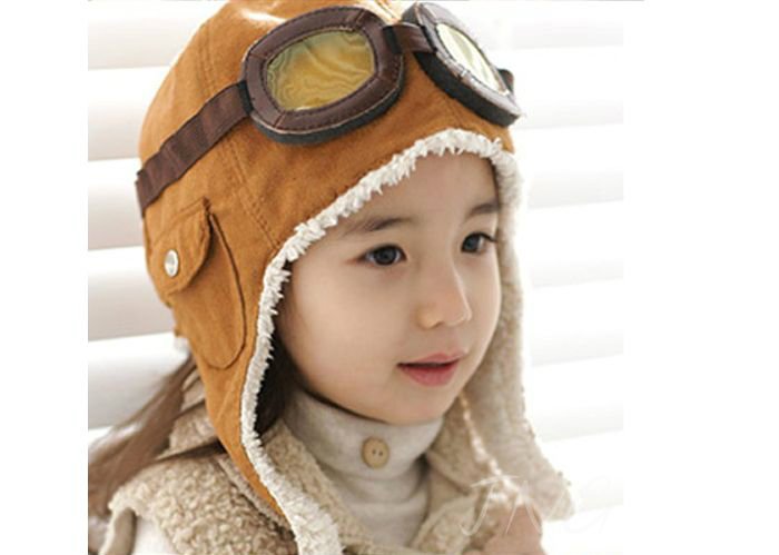 AEROPLANE FIGHTER PILOT CAP HAT w/ EARFLAP FOR BABY BOY GIRL KIDS PLANE ...