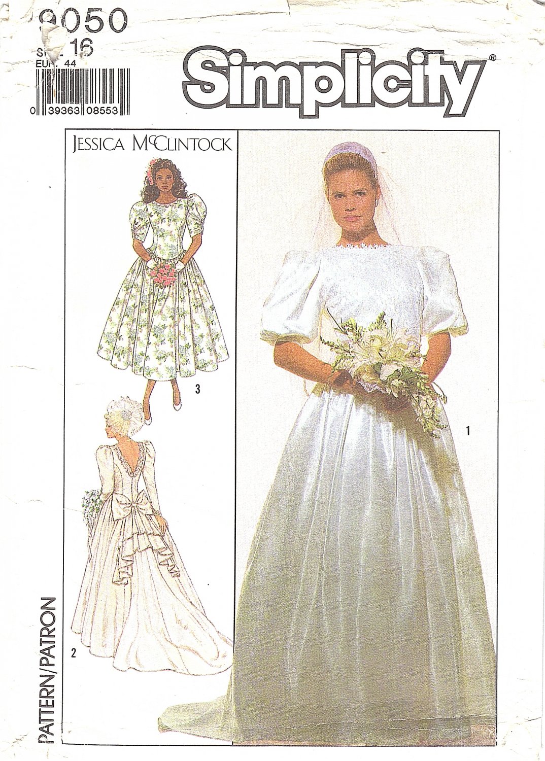 Jessica McClintock Simplicity #9050 Back Cascade Wedding Gown ...
