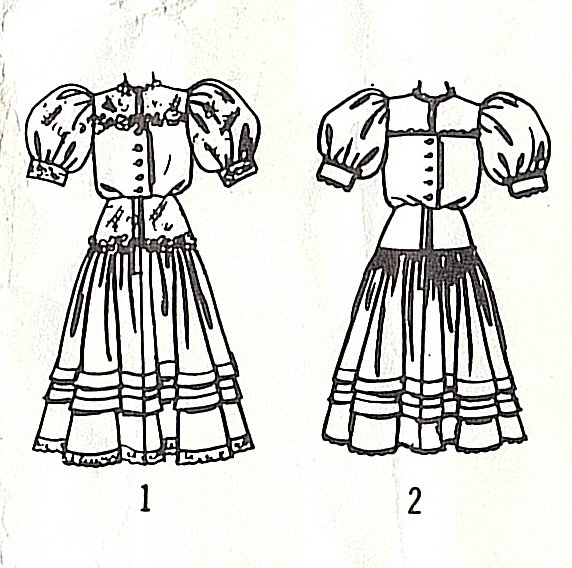 Gunne Sax Simplicity #8610 Misses Lace Trimmed Balloon Slv Full Dress ...