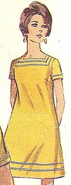 Simplicity #7659 Junior Petite 1960s Back Tie Two Length Jiffy Dress ...