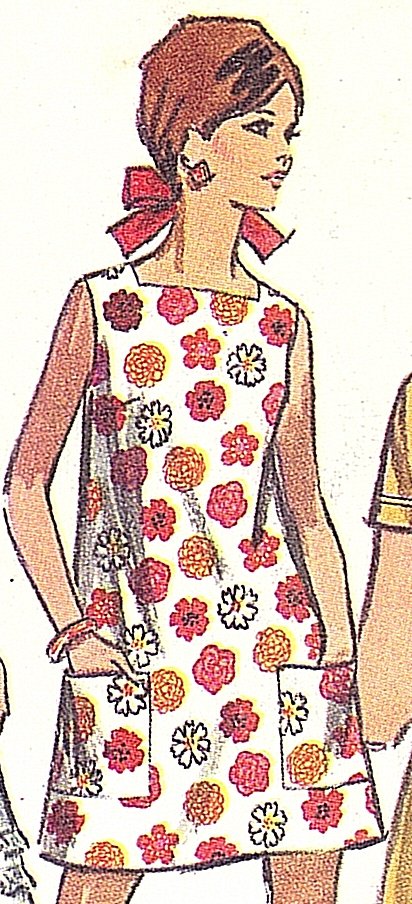 Simplicity #7659 Junior Petite 1960s Back Tie Two Length Jiffy Dress ...