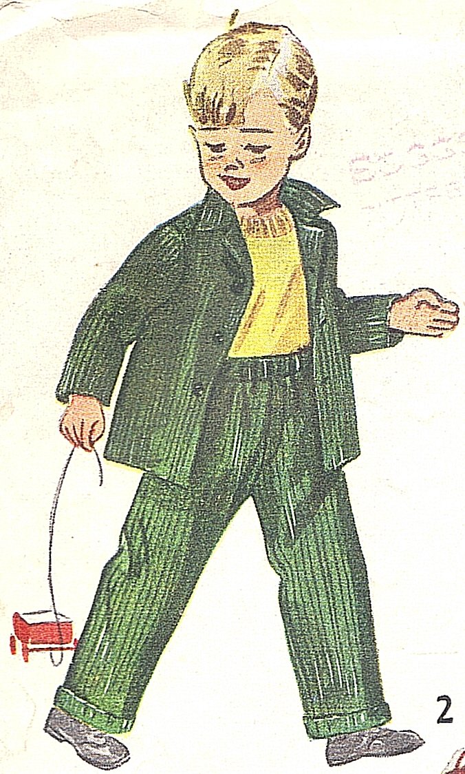 Simplicity #3083 Boys 1940s Jacket & Pant w/ Suspender Option Size 8 ...