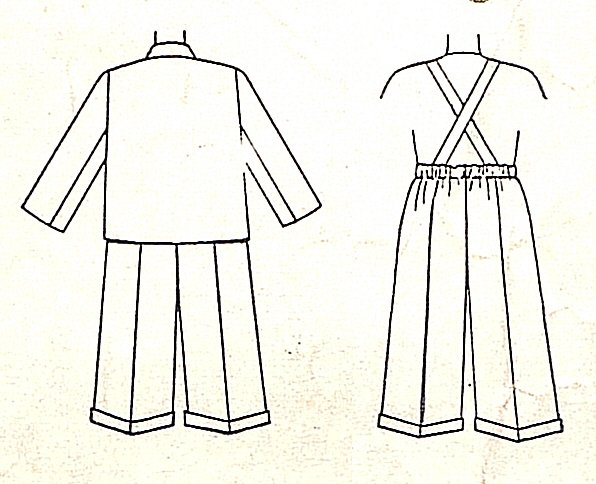 Simplicity #3083 Boys 1940s Jacket & Pant w/ Suspender Option Size 8 ...